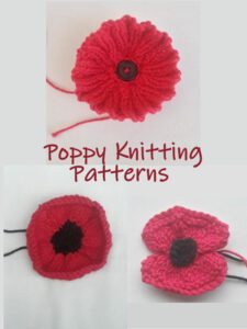 Free Poppy Knitting Patterns for Remembrance Sunday | Purple Knitting