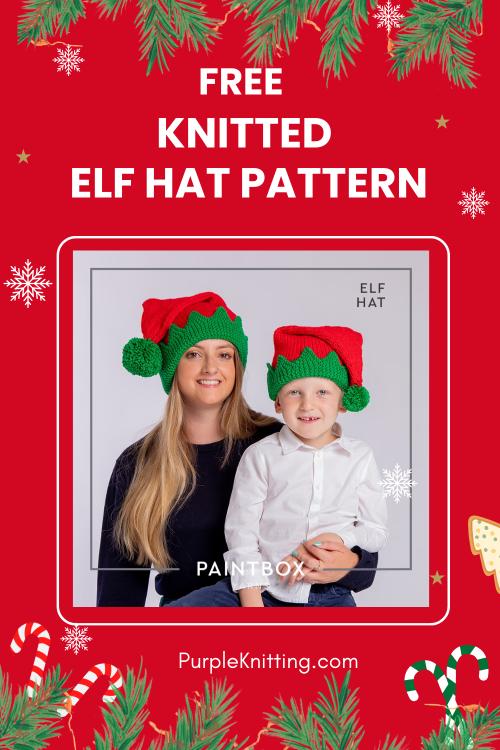Free Knitted Elf Hat Pattern - Beginner-Friendly & Festive | Purple ...